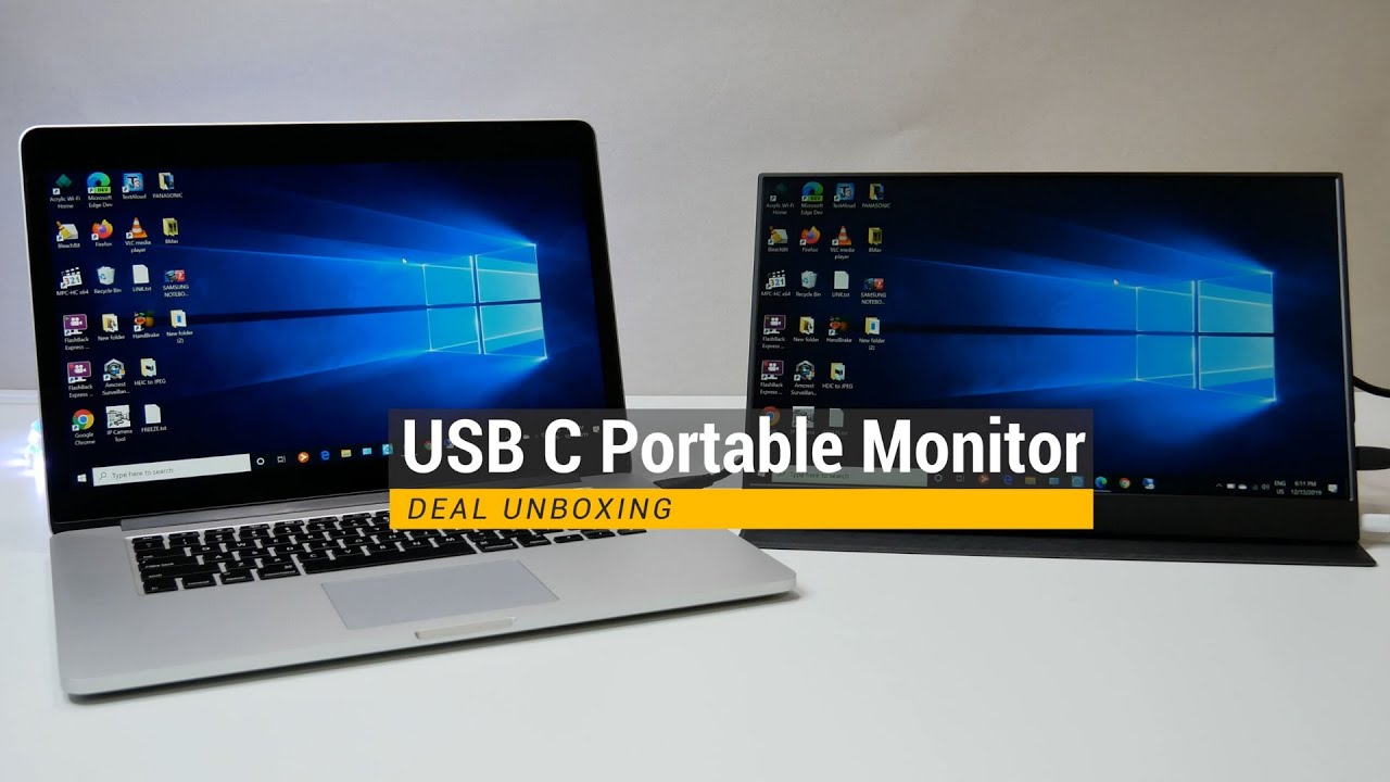 USB C Monitor Review - AUZAI Best 15.6" Portable USB C Display - YouTube