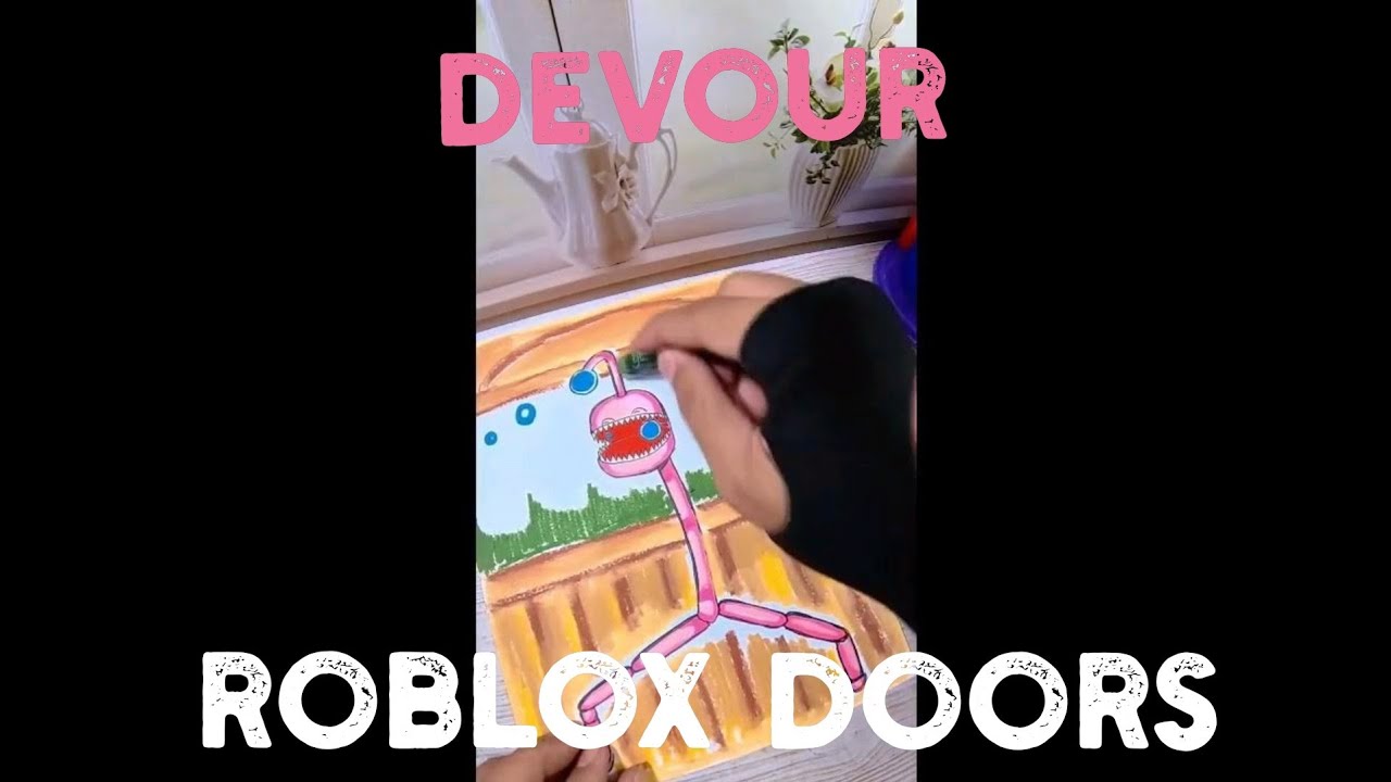 menggambar & mewarnai devour roblox doors - YouTube