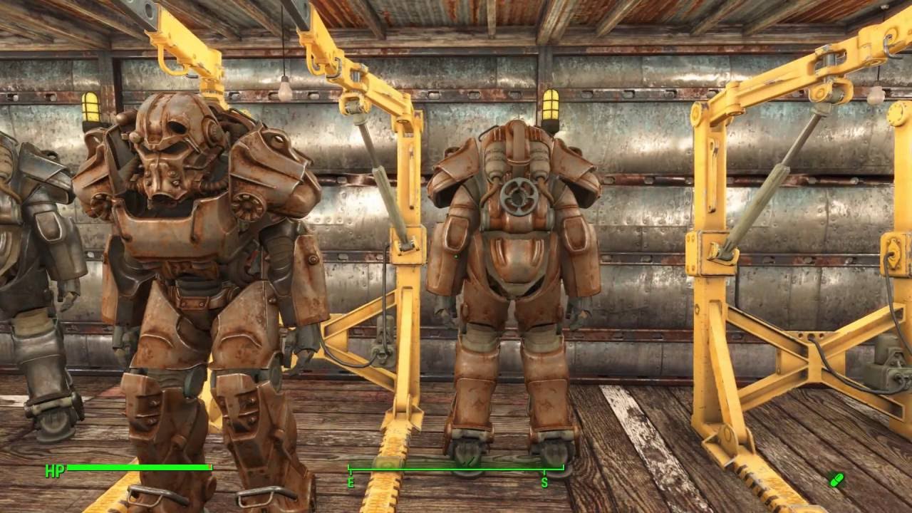 Fallout 4 MASSIVE Power Armor Collection and Warehouse - Update - YouTube
