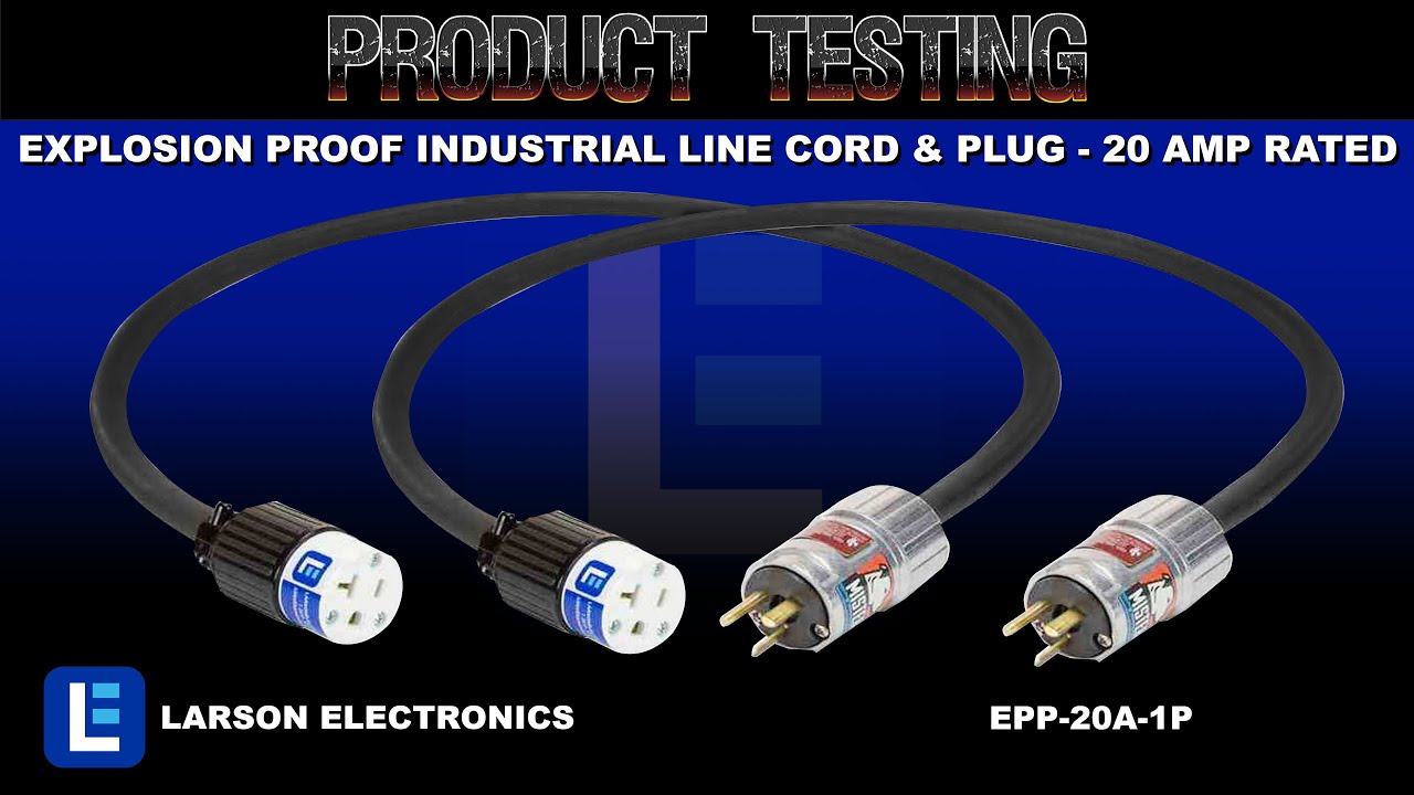 Explosion Proof Industrial Line Cord & Plug - 20 Amp Rated - 1' Pigtail ...
