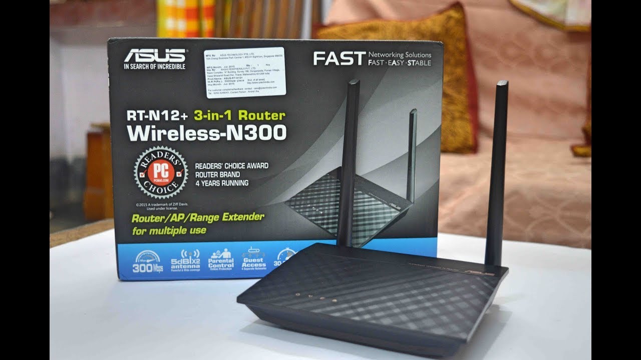 Unboxing Asus Router RT N-12+ (ASUS 3 in 1) - YouTube