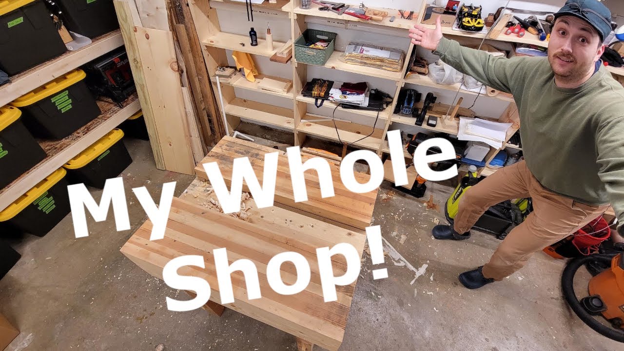 Woodworking In A Small Space (Basement Shop Tour!) - YouTube