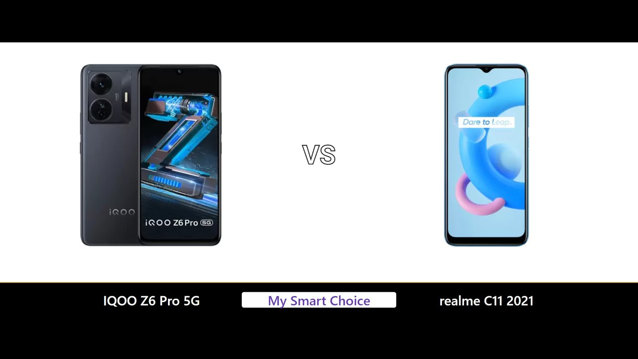 A Detailed Comparison of IQOO Z6 Pro 5G VS realme C11 2021 | My Smart Choice - YouTube