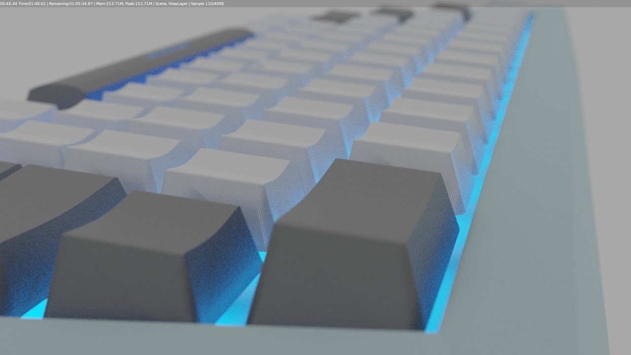 satisfying Keyboard in Blender 3D - YouTube