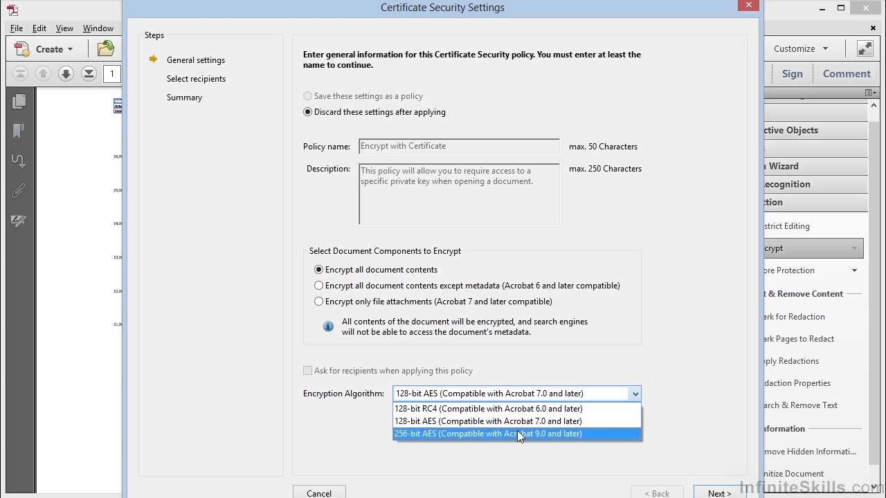 Advanced Adobe Acrobat XI Tutorial | Using Certificate Encryption - YouTube