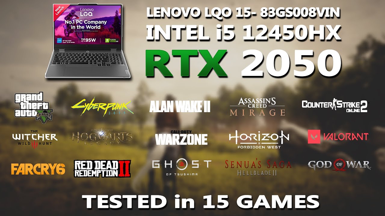 NEW LENOVO LOQ- i5 12450HX + RTX 2050 Gaming Benchmark Test | Tested in ...