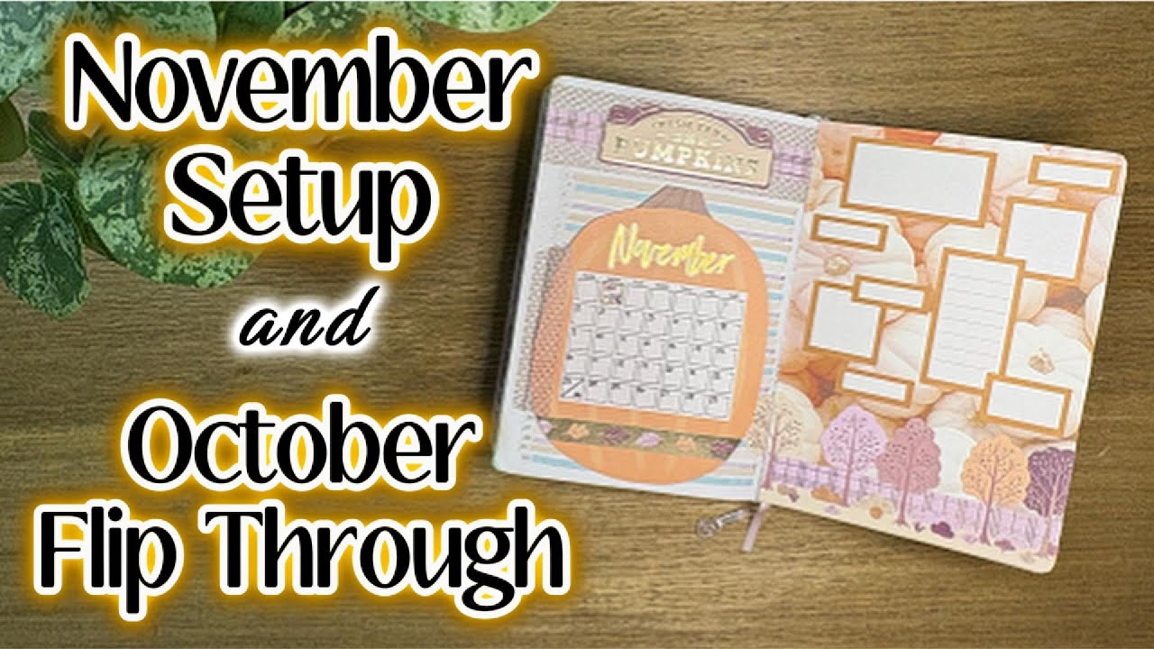 October Spreads Flip Through and November Calendar Setup 🪼 - YouTube
