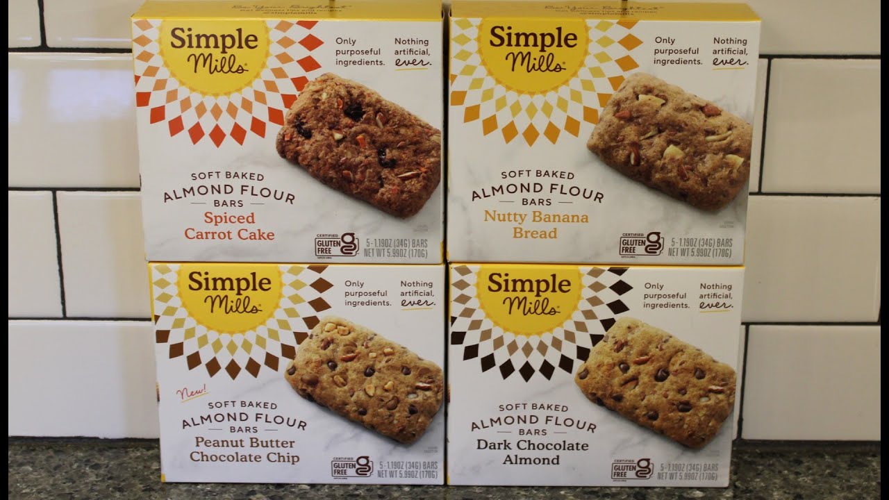 Simple Mills Bars: Spiced Carrot Cake, Nutty Banana Bread, PB Chocolate ...