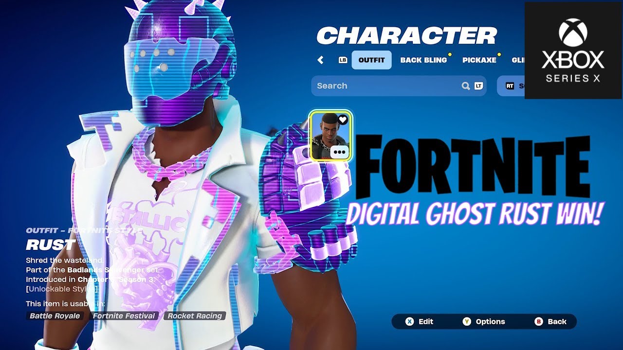 FORTNITE DIGITAL GHOST RUST WIN! XBOX CHAPTER 5 SEASON 3 - YouTube