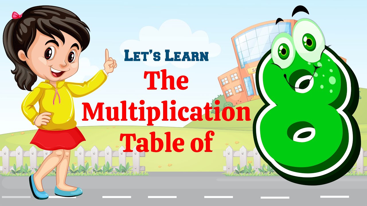 Multiplication Table of 8 | Table of 8 | Table of Eight in English | 8 ...