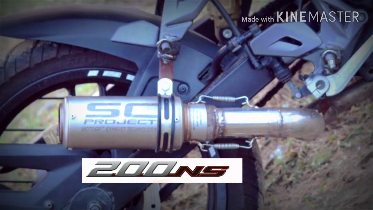 Pulsar NS 200 "SC PROJECT" Titaninum exhaust (use headphones) - YouTube