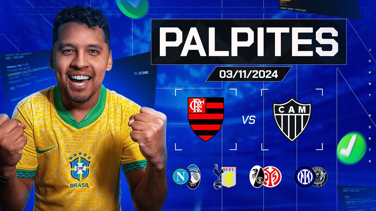 PALPITES DE FUTEBOL PARA O DIA 03/11/2024 (PALPITES PARA DOMINGO) - YouTube