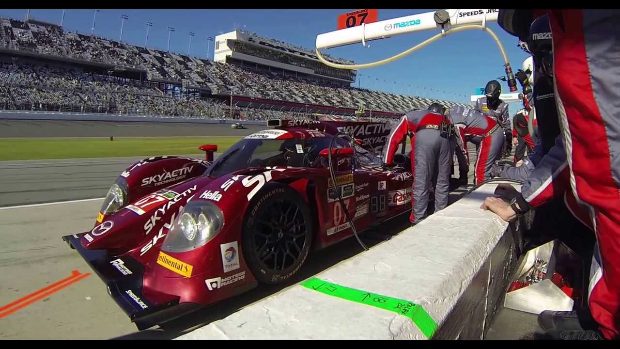 Speedsource Mazda Prototype #07 - Daytona 24 - Pit Stop - YouTube