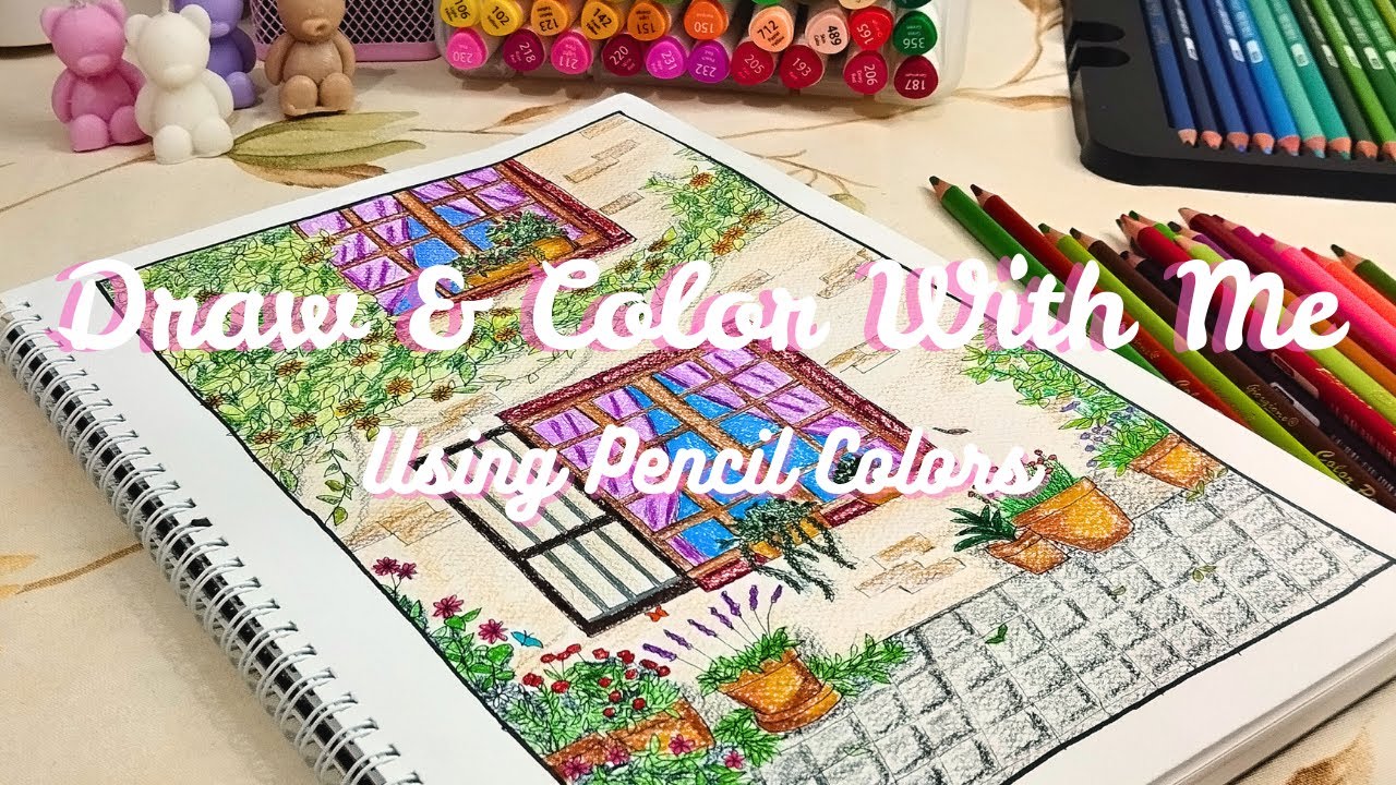 Draw & Color With Me - Coloring With Pencil Colors - YouTube