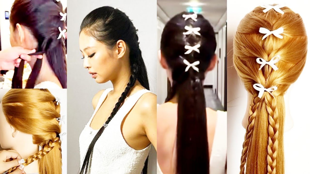 Jennie's latest Cute Hairstyle | Jennie's Hair pin Hack for BLINKs ...