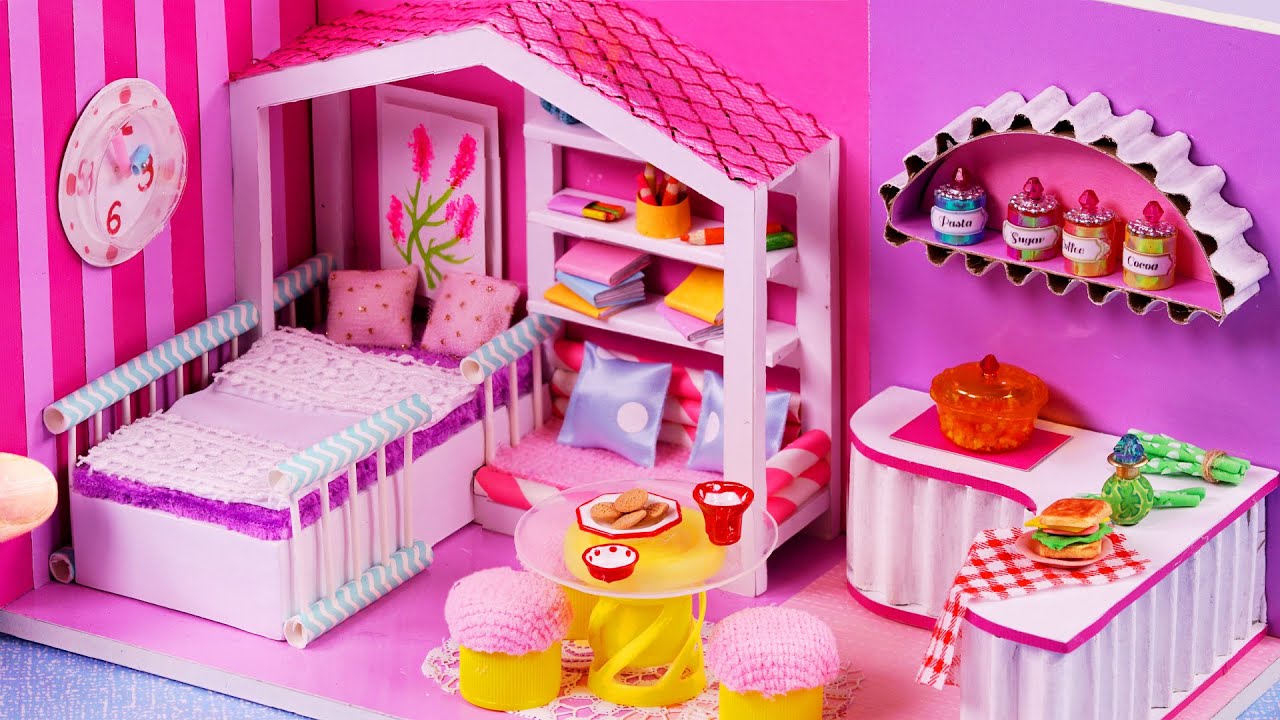 HOW TO MAKE DIY MINIATURE from Carton Cover ? 판지 덮개에서 DIY 소형을 만드는 방법 ...