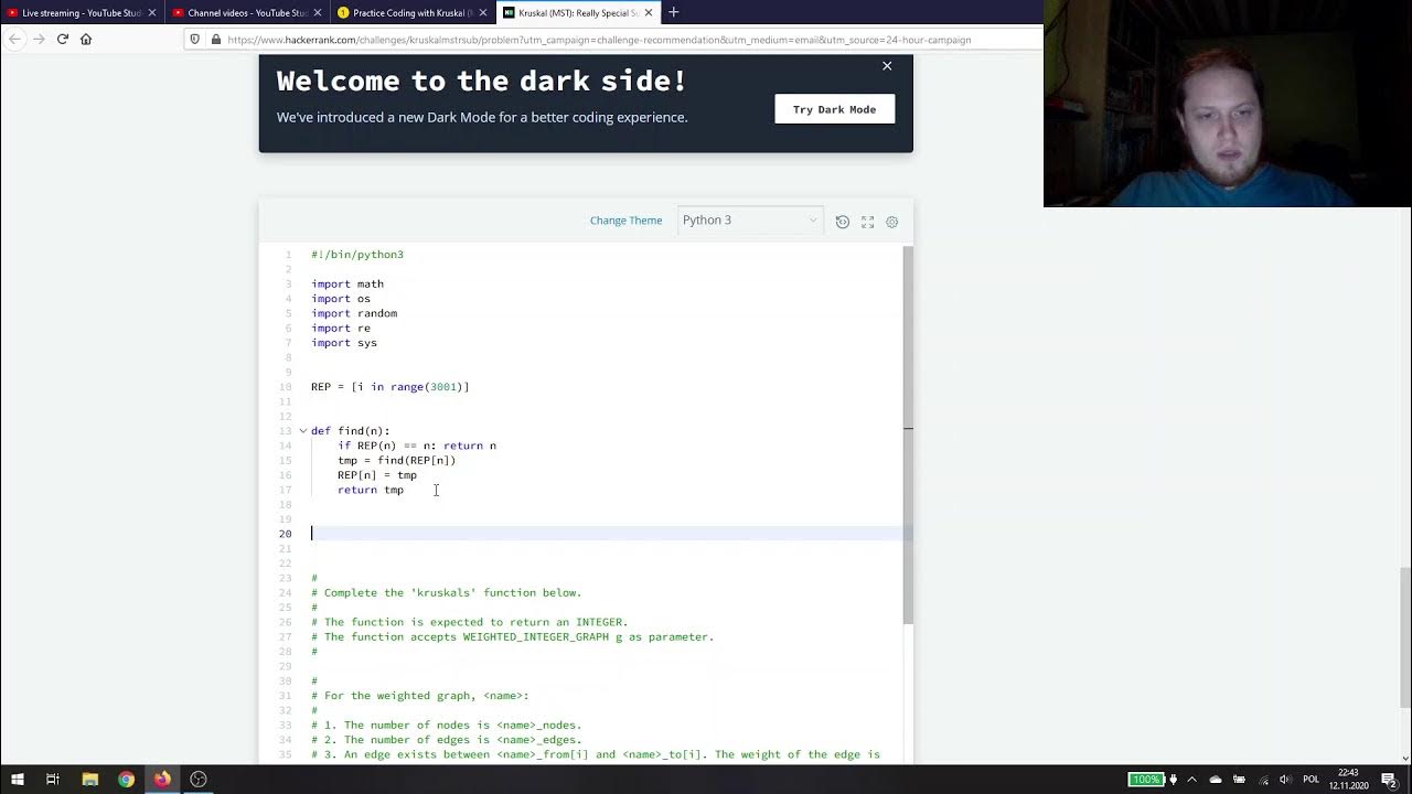 Let's Solve: Kruskal (MST): Really Special Subtree (HackerRank) PL - YouTube