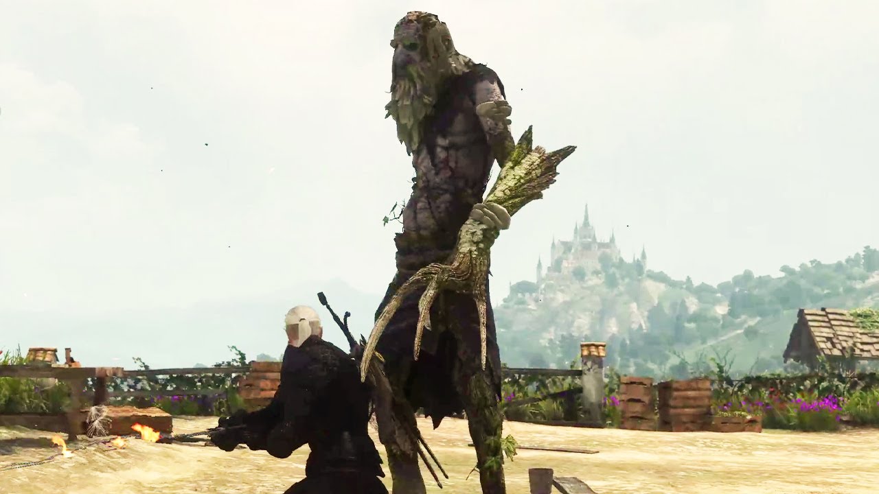 The Witcher 3 - Spriggan fight (Death March) [4K] - YouTube