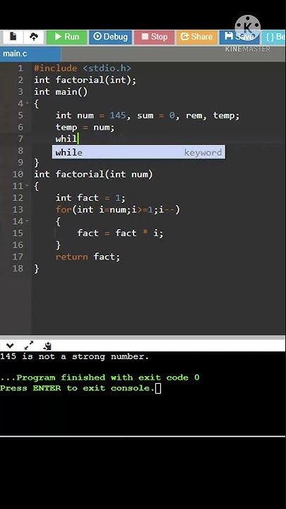 C Program to Find Strong Number - YouTube