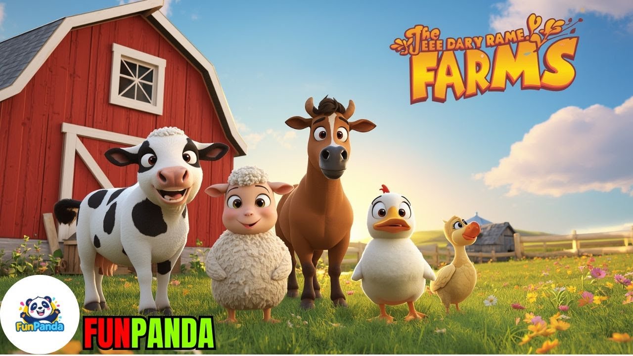 Farm Animals Song 🐄🐑🐔 | Learn Animal Sounds for Kids | Fun Nursery ...