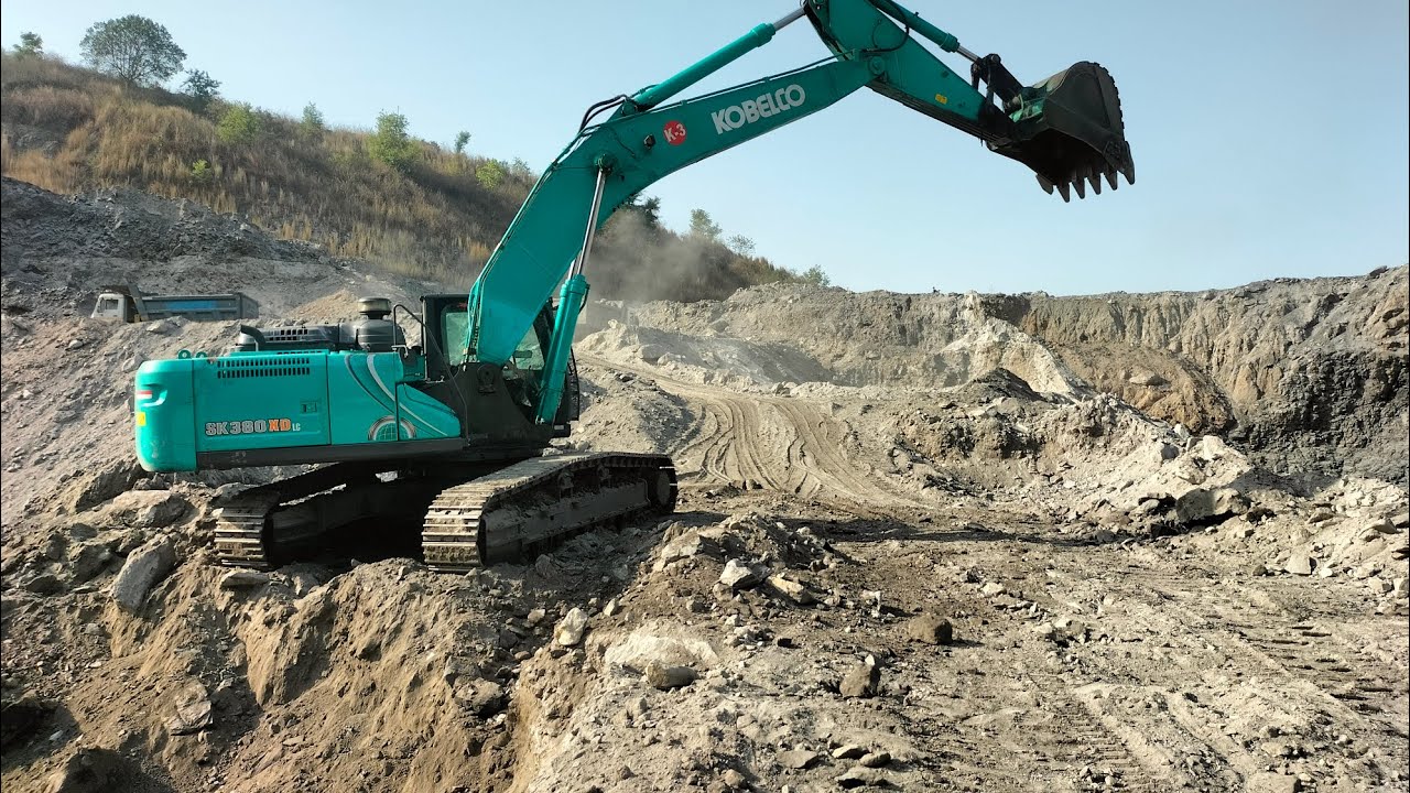 hyawa loading KOBELCO mitti cutting power 380 kobelco#dozar #dmvlog # ...