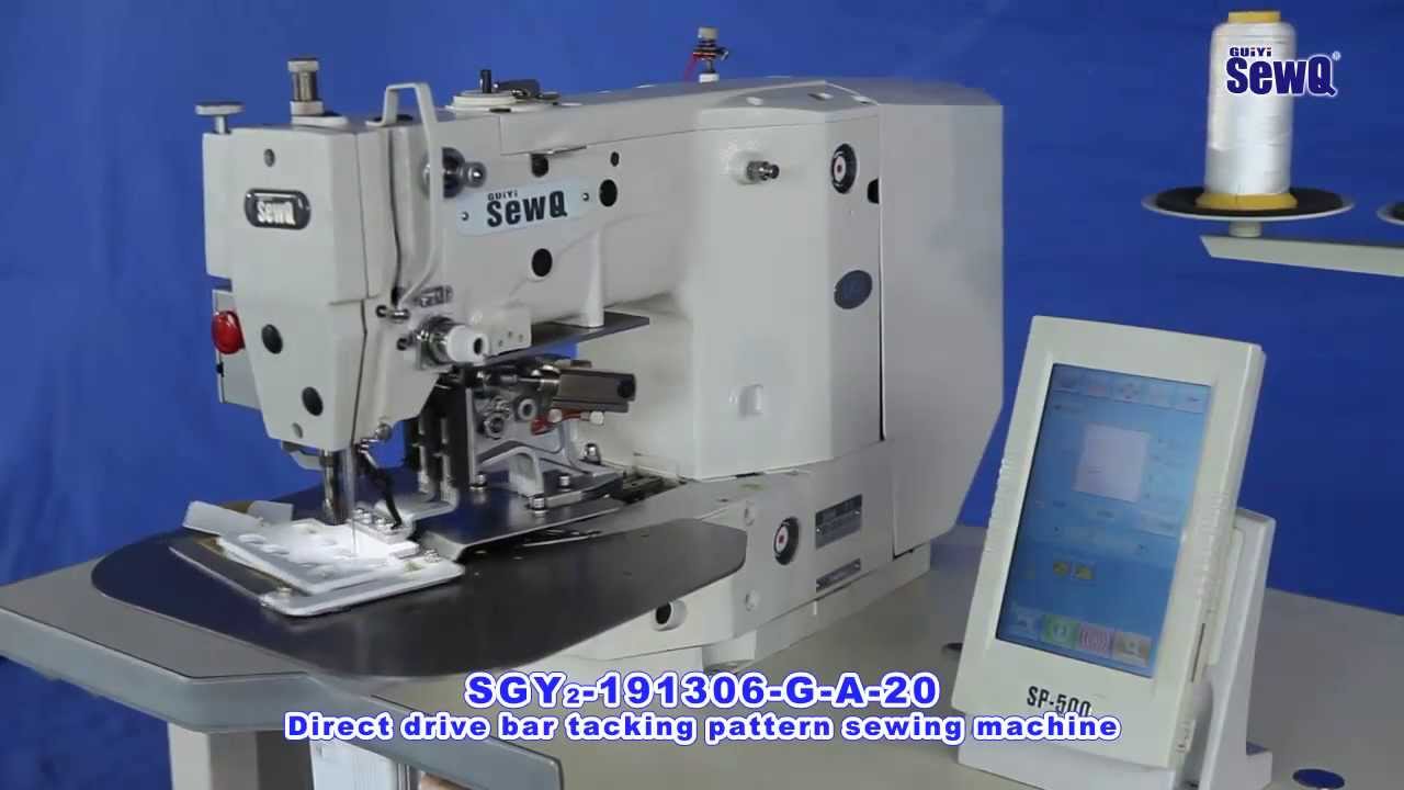 Automatic programmable bartacking sewing machine,Guiyi Brand,Model:SGY2- 191306- G- A- 20 - YouTube
