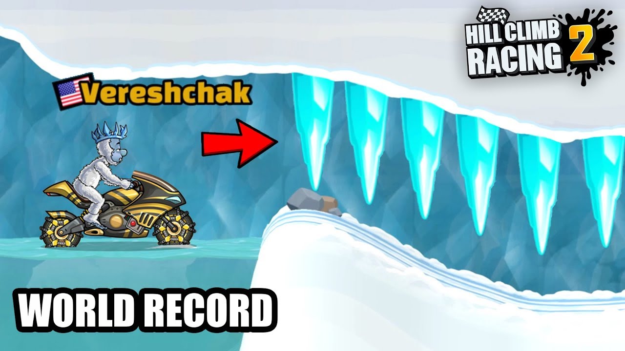 Hill Climb Racing 2 New Winter Global Record with Superbike 5553m - YouTube