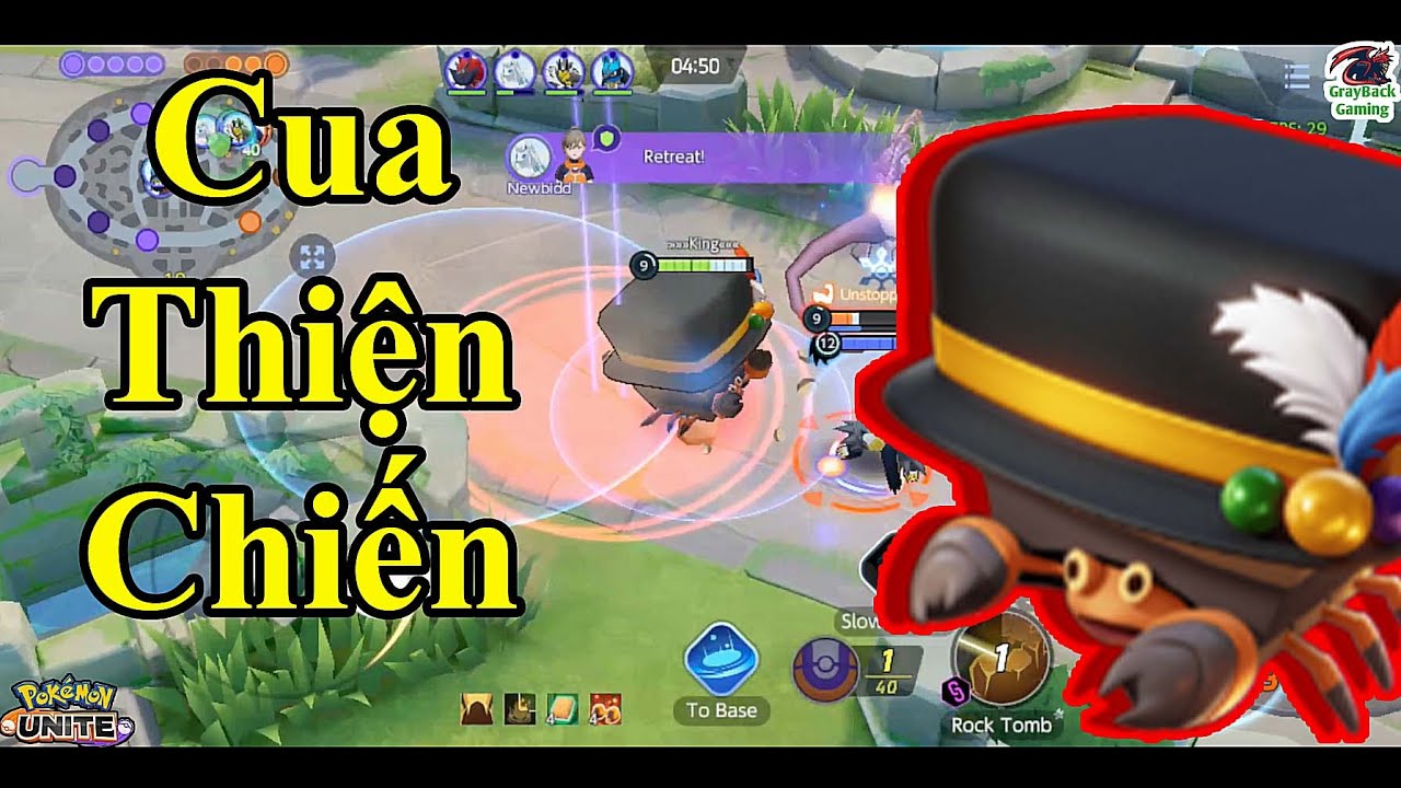 Pokemon UNITE - Crustle Cua Thiện Chiến Với Combo Hủy Diệt - YouTube