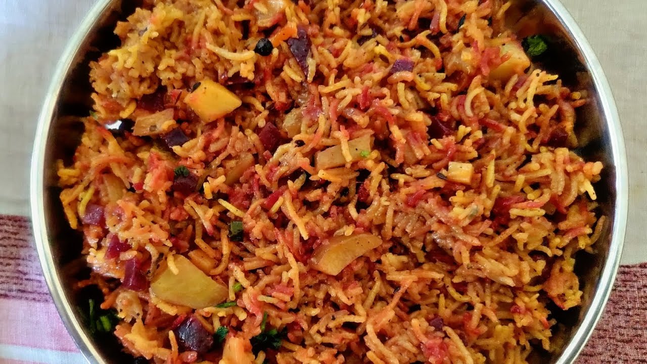 beetroot pulao | beetroot recipe| healthy & tasty recipes| chukundar ...