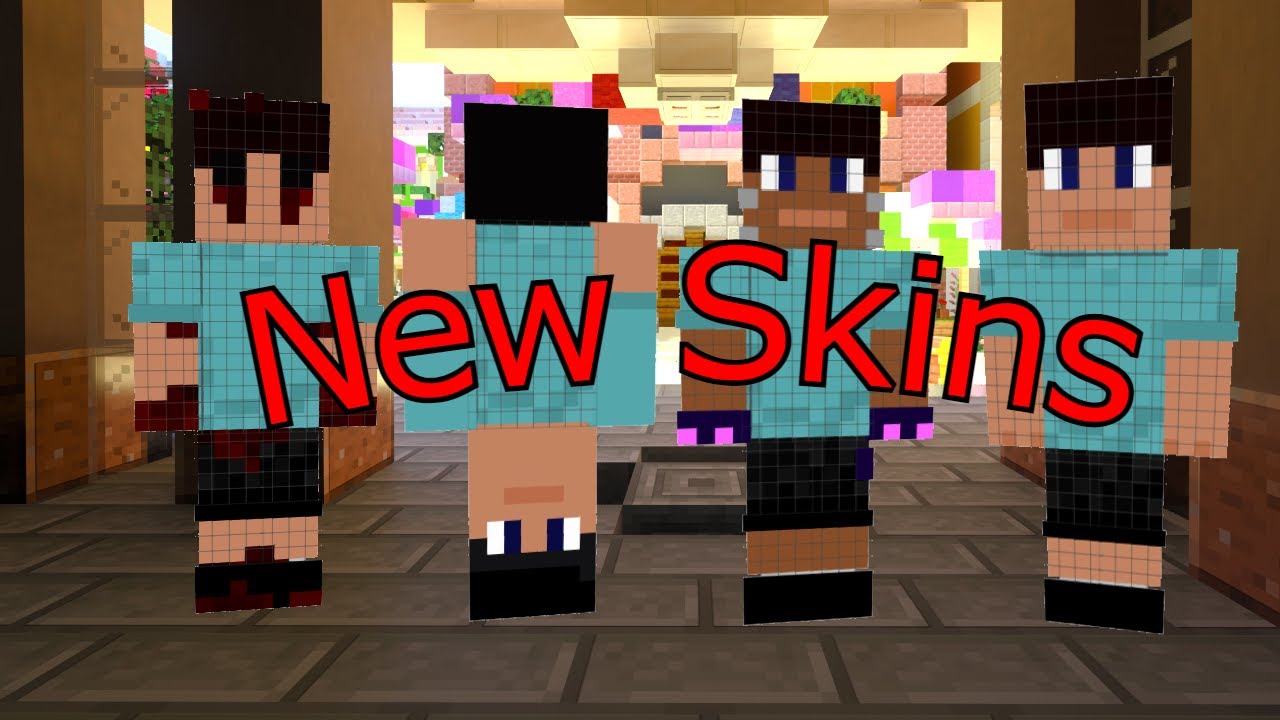 my Minecraft custom skin pack [BEDROCK EDITION] - YouTube