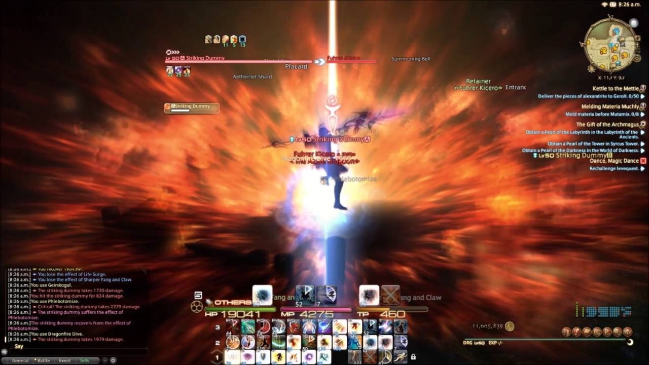 FFXIV Dragoon rotation 3.3 (2.4 GCD) - YouTube