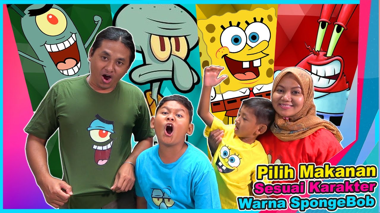 Pilih Karakter Spongebob Sesuai Makanan 1 Warna | Tantangan Berburu ...