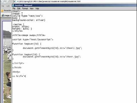 Javascript: creating an image swap or mouseover effect in a simple HTML ...