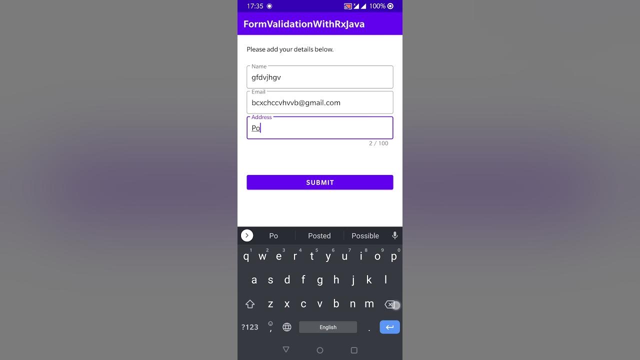 Android form validation with RxJava - YouTube