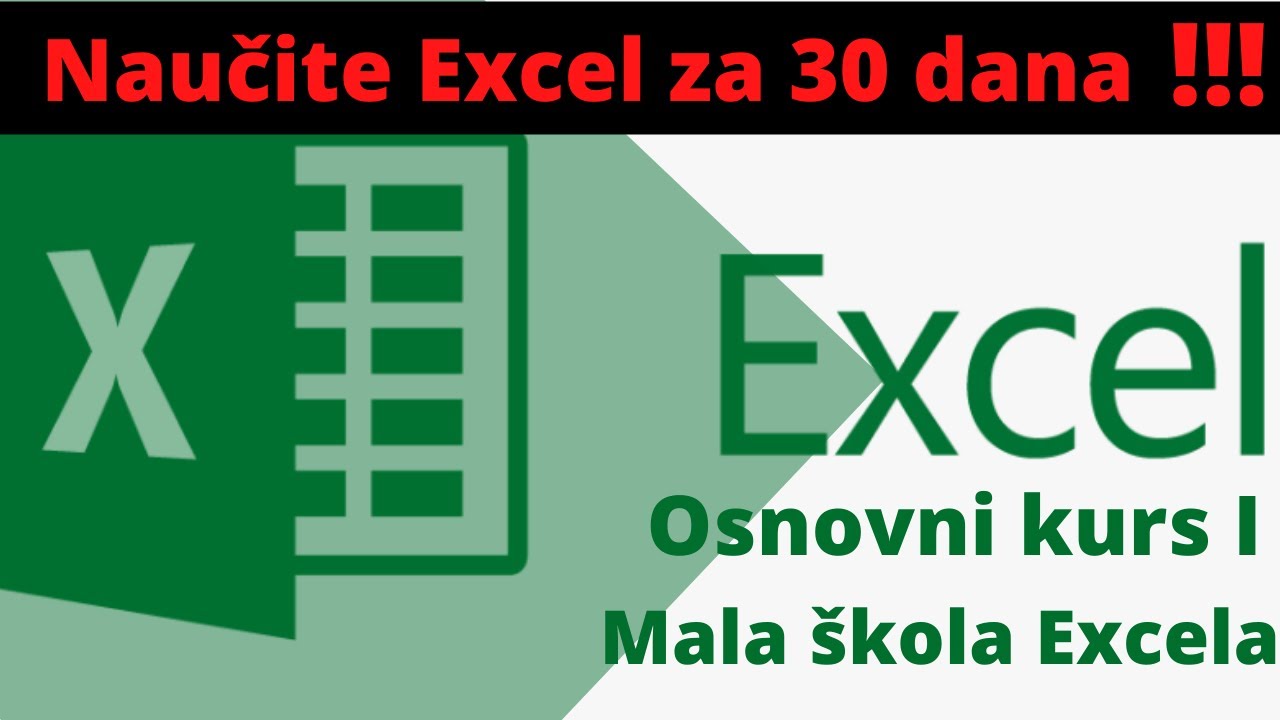 Excel za pocetnike - osnovni kurs, naucite Excel za 30 dana - Umetanje ...
