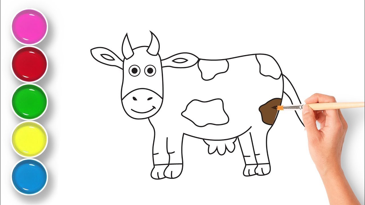 How to Draw and Paint a Cow | Cómo DIBUJAR y PINTAR una Vaca # ...