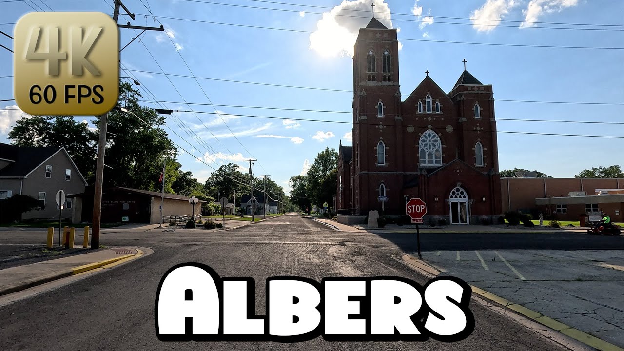 Driving Around Small Town Albers, Illinois in 4k Video - YouTube