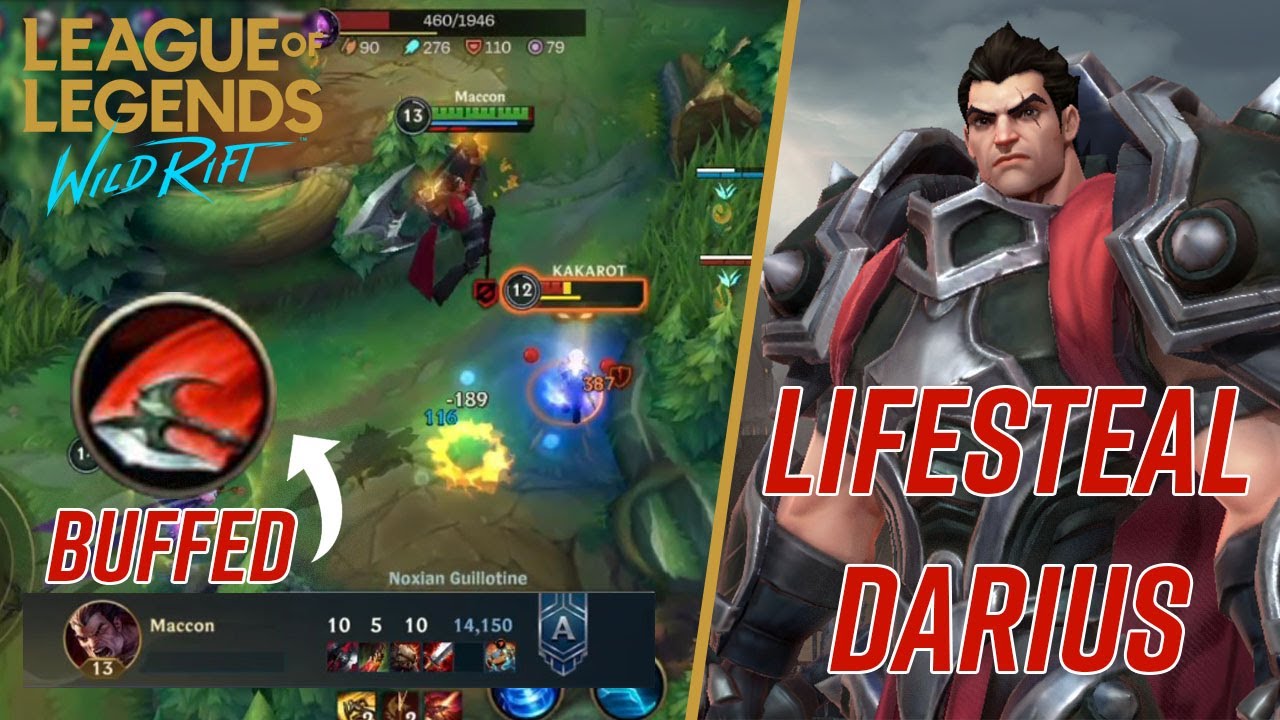 Wild Rift | Lifesteal Build Darius FT. Satisfying QUADRA KILL!! - YouTube