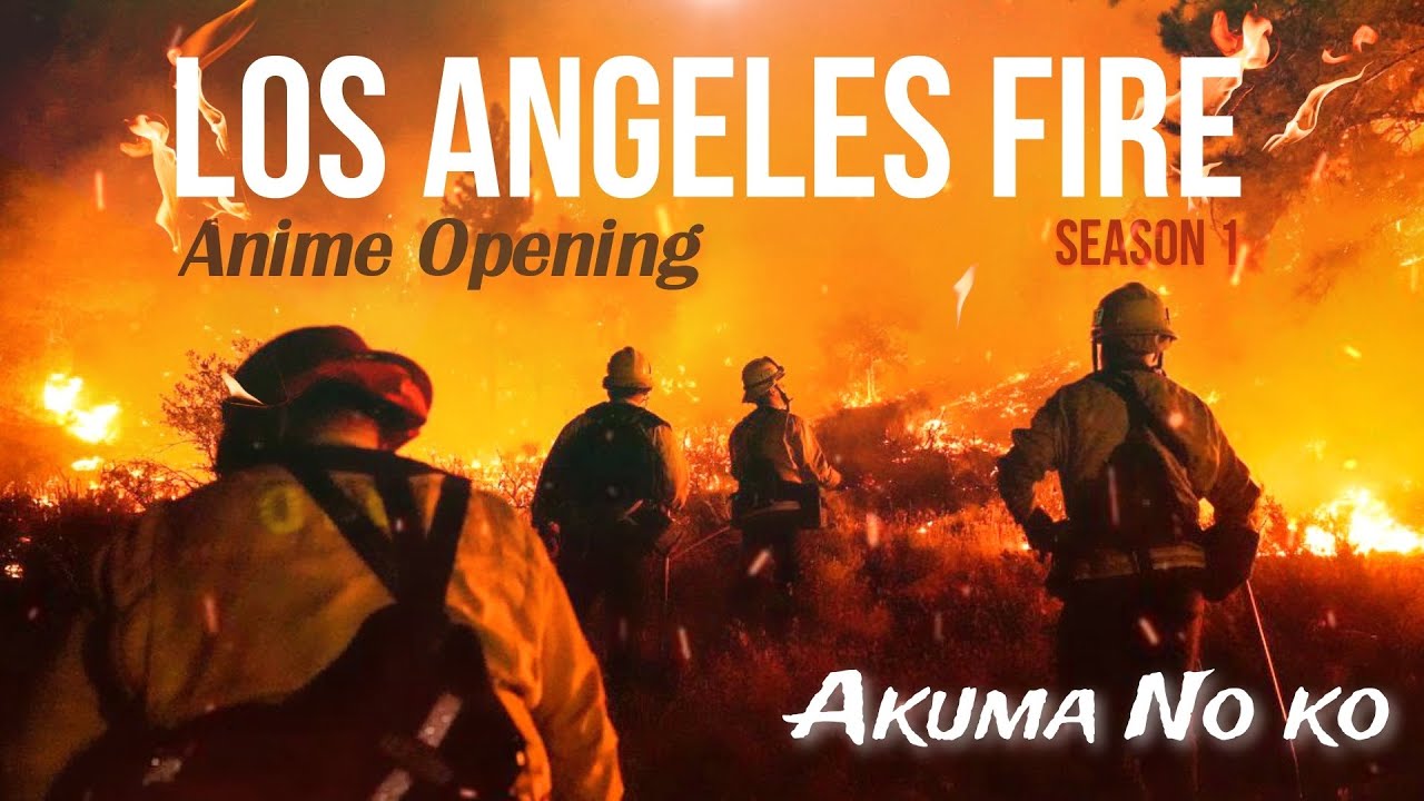 Los Angeles Fire Anime Opening | Akuma No Ko | Attack on Titan Ending 7 ...