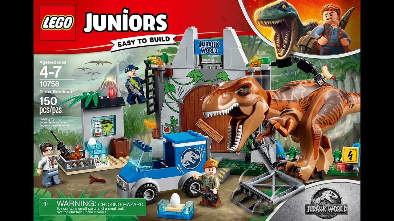 LEGO Juniors 10758 T. rex Breakout - Speed Build Review - YouTube