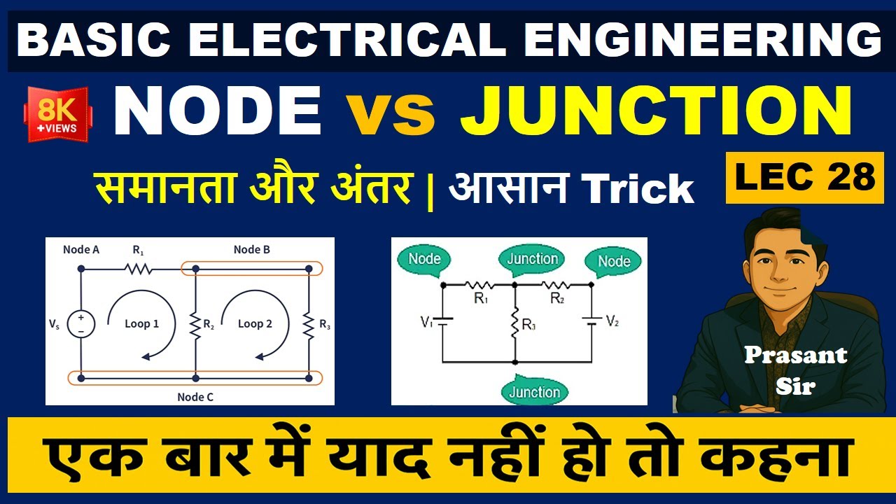 Node, Junction, Element & Branch in Electrical Network | समानता और अंतर ...