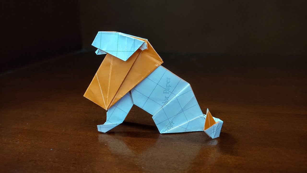 How To Fold A Paper Lion - Origami Lion Tutorial - YouTube