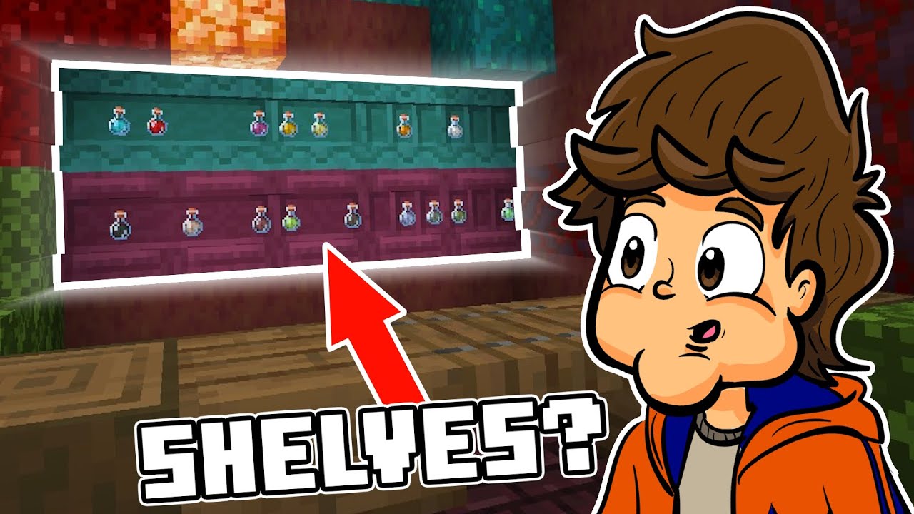 15+ WAYS TO USE THE NEW SHELF BLOCK IN MINECRAFT! - YouTube