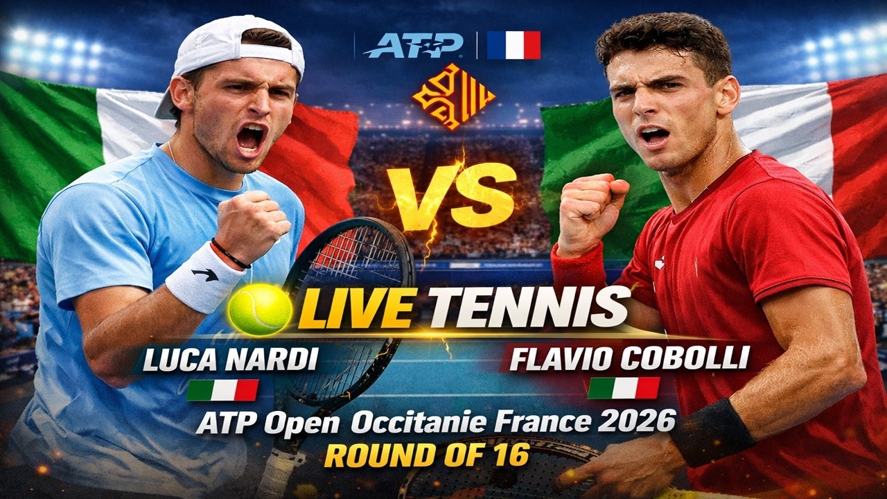Luca Nardi vs Flavio Cobolli 🎾LIVE TENNIS ATP Open Occitanie France ...
