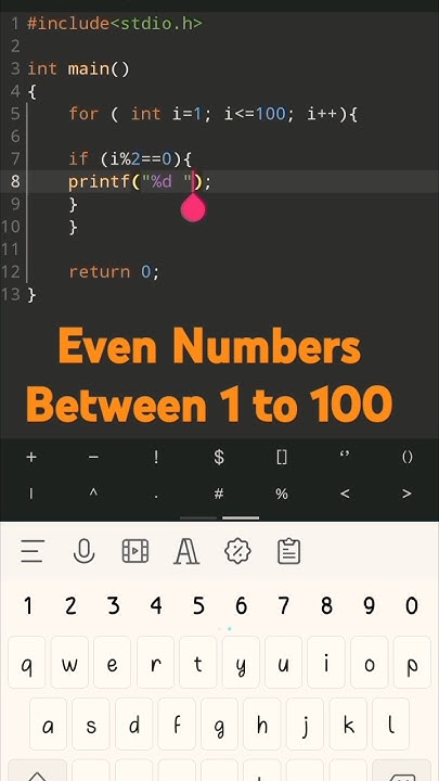 Even Numbers Between 1 To 100 Shorts Ytshorts Apnicoding Mathequation Python Apnacollage