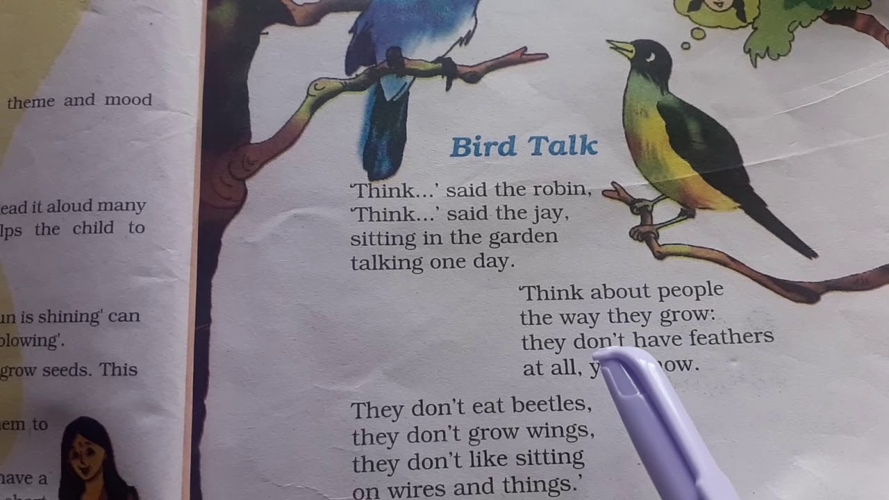 EM STD 3rd ENGLISH UNIT 3 POEM 3 BIRD TALK - YouTube