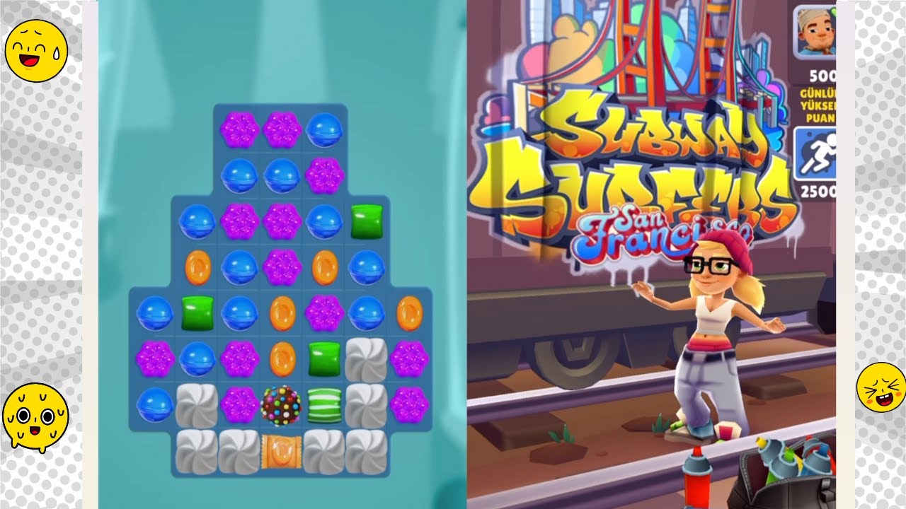 CANDY CRUSH % SUBWAY SURFERS - YouTube