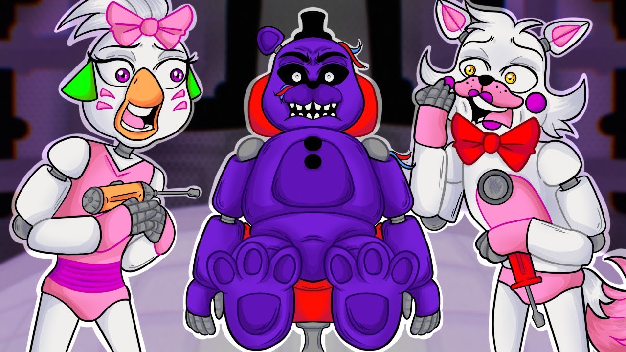 Repairing SHADOW Freddy With Funtime Foxy And Glamrock Chica - YouTube