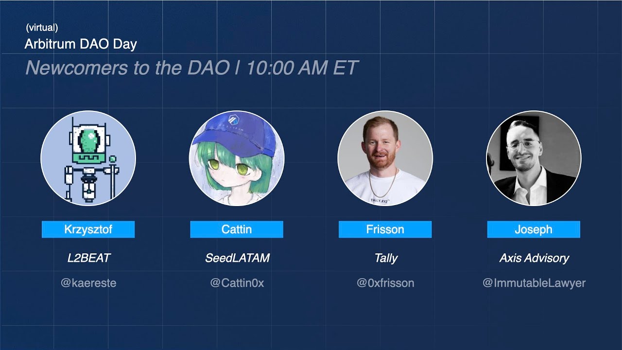 Newcomers to Arbitrum DAO | L2 Beat, Tally, SEEDLatam & Axis - YouTube