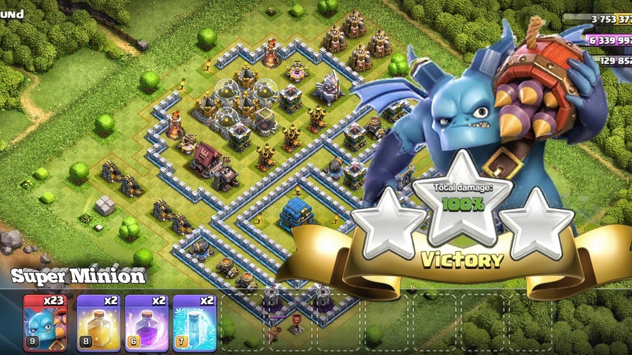 Clash of clans Super Minion Only Try Attack | COC! - YouTube
